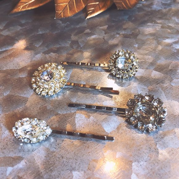 Accessories | Vintage Hair Pins Glitz Glamour | Poshmark